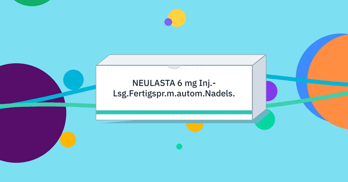 Symbolbild: Packung mit der Aufschrift NEULASTA 6 mg Inj.-Lsg.Fertigspr.m.autom.Nadels. (PZN 09061598) – Verfügbarkeit und Bezug in Apotheken in Frankfurt am Main