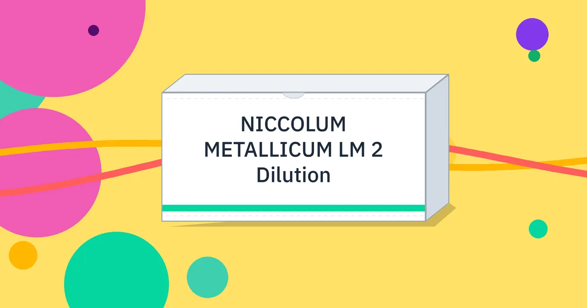 Symbolbild: Packung mit der Aufschrift NICCOLUM METALLICUM LM 2 Dilution (PZN 12968043) – Verfügbarkeit und Bezug in Apotheken in Frankfurt am Main