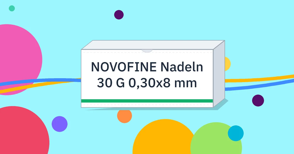 Symbolbild: Packung mit der Aufschrift NOVOFINE Nadeln 30 G 0,30x8 mm (PZN 17820351) – Verfügbarkeit und Bezug in Apotheken in Frankfurt am Main