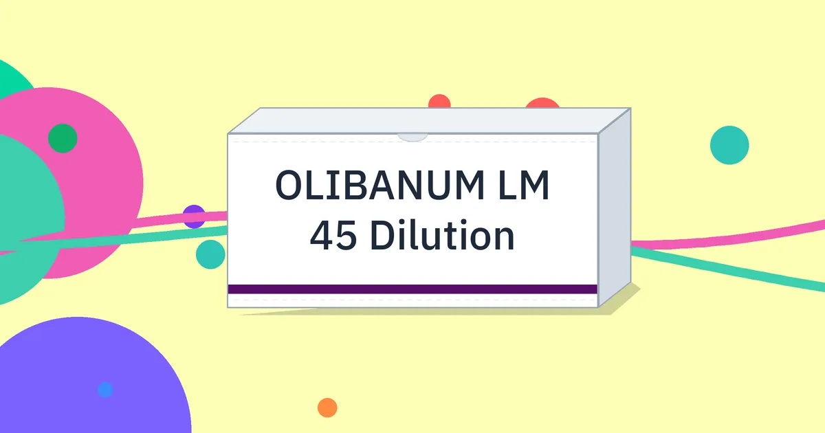 Symbolbild: Packung mit der Aufschrift OLIBANUM LM 45 Dilution (PZN 12971921) – Verfügbarkeit und Bezug in Apotheken in Frankfurt am Main