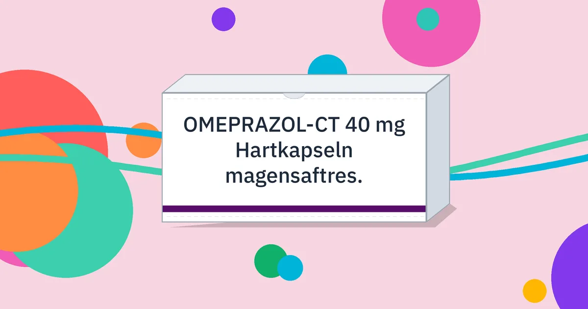 Symbolbild: Packung mit der Aufschrift OMEPRAZOL-CT 40 mg Hartkapseln magensaftres. (PZN 00746490) – Verfügbarkeit und Bezug in Apotheken in Frankfurt am Main