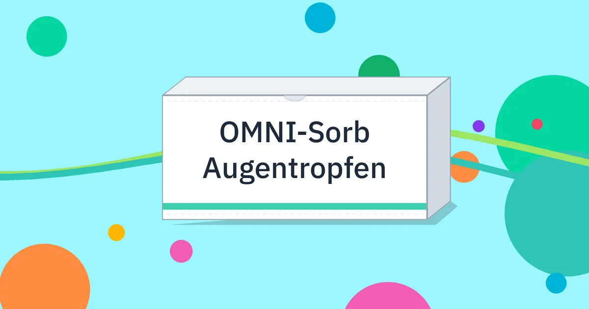 Symbolbild: Packung mit der Aufschrift OMNI-Sorb Augentropfen (PZN 01951654) – Verfügbarkeit und Bezug in Apotheken in Frankfurt am Main