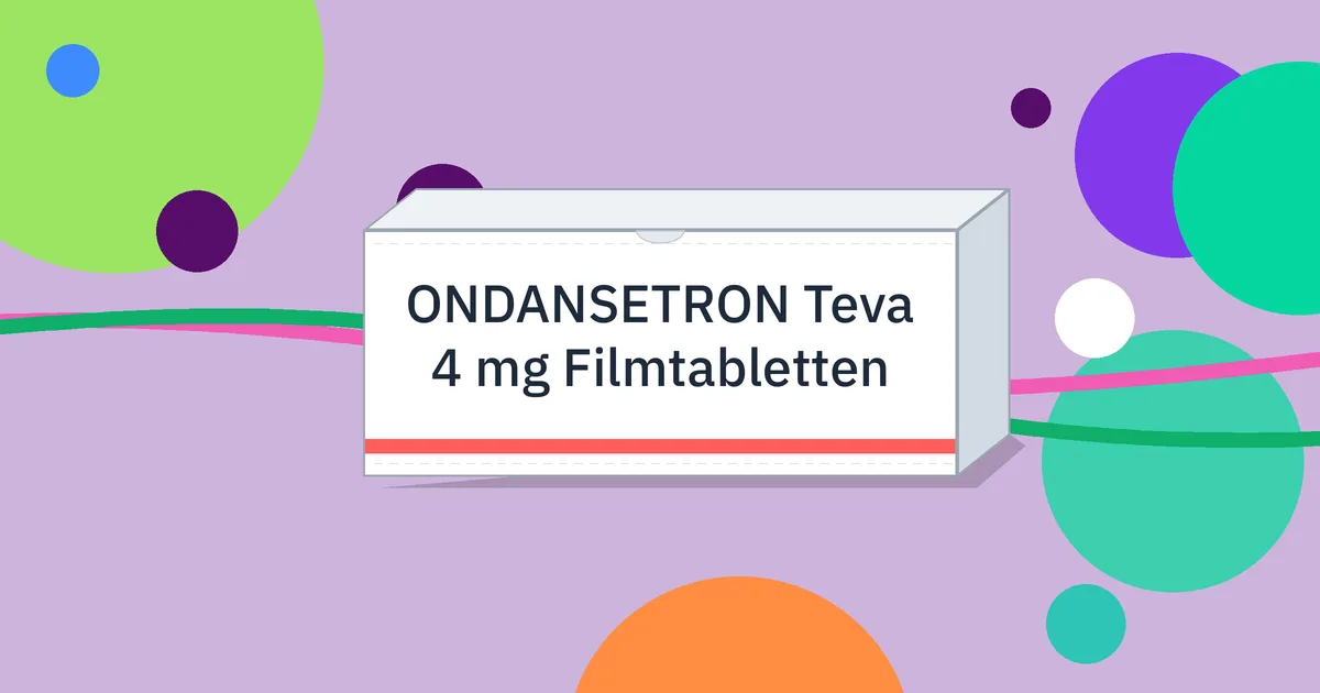 Symbolbild: Packung mit der Aufschrift ONDANSETRON Teva 4 mg Filmtabletten (PZN 19988652) – Verfügbarkeit und Bezug in Apotheken in Frankfurt am Main