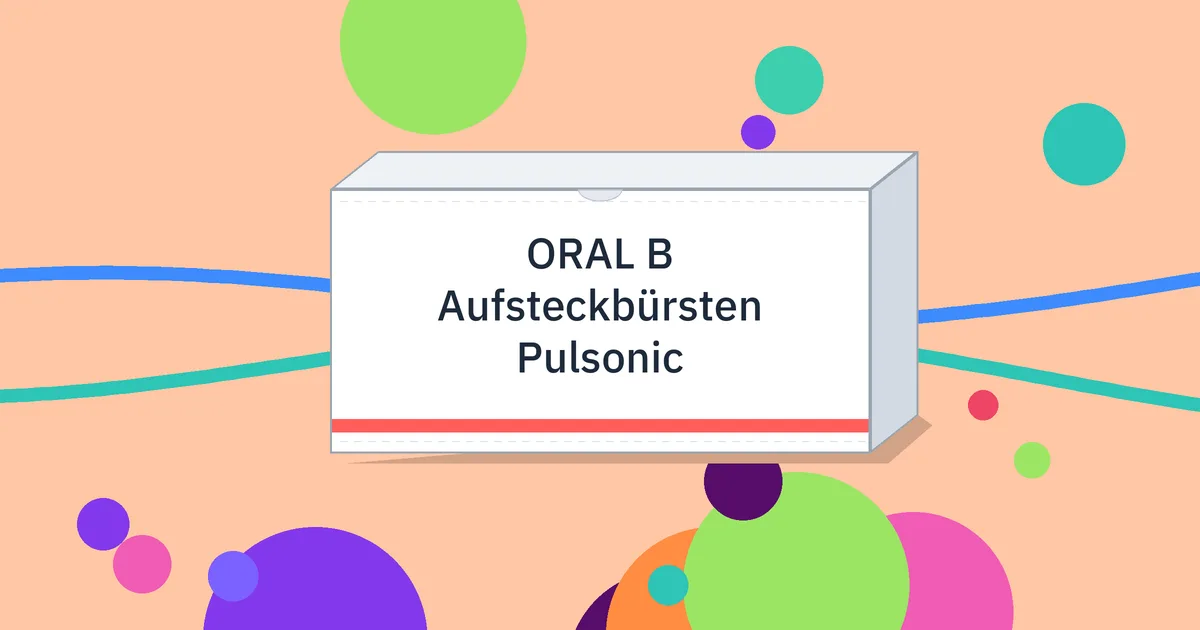 Symbolbild: Packung mit der Aufschrift ORAL B Aufsteckbürsten Pulsonic (PZN 06926750) – Verfügbarkeit und Bezug in Apotheken in Frankfurt am Main