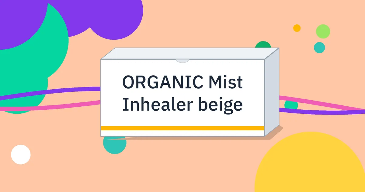 Symbolbild: Packung mit der Aufschrift ORGANIC Mist Inhealer beige (PZN 18907491) – Verfügbarkeit und Bezug in Apotheken in Frankfurt am Main