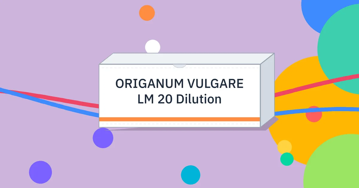 Symbolbild: Packung mit der Aufschrift ORIGANUM VULGARE LM 20 Dilution (PZN 12973133) – Verfügbarkeit und Bezug in Apotheken in Frankfurt am Main