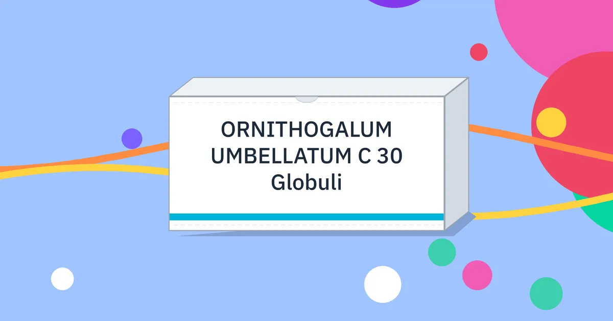 Symbolbild: Packung mit der Aufschrift ORNITHOGALUM UMBELLATUM C 30 Globuli (PZN 16692891) – Verfügbarkeit und Bezug in Apotheken in Frankfurt am Main