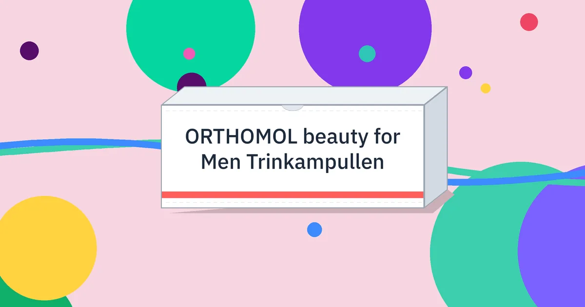 Symbolbild: Packung mit der Aufschrift ORTHOMOL beauty for Men Trinkampullen (PZN 16016960) – Verfügbarkeit und Bezug in Apotheken in Frankfurt am Main