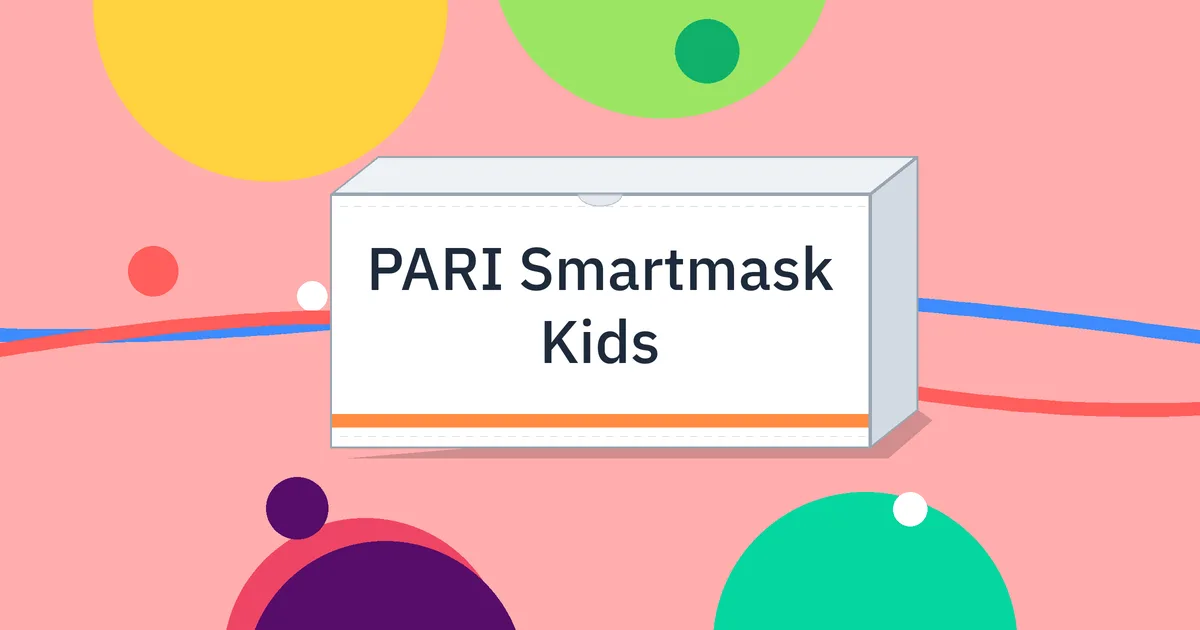 Symbolbild: Packung mit der Aufschrift PARI Smartmask Kids (PZN 04817028) – Verfügbarkeit und Bezug in Apotheken in Frankfurt am Main