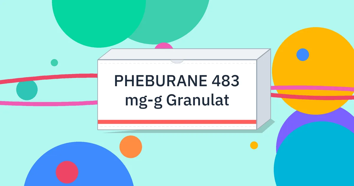 Symbolbild: Packung mit der Aufschrift PHEBURANE 483 mg-g Granulat (PZN 10020305) – Verfügbarkeit und Bezug in Apotheken in Frankfurt am Main