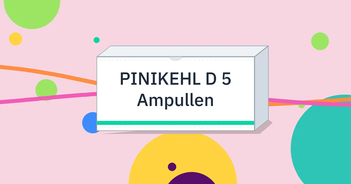 Symbolbild: Packung mit der Aufschrift PINIKEHL D 5 Ampullen (PZN 04549071) – Verfügbarkeit und Bezug in Apotheken in Frankfurt am Main