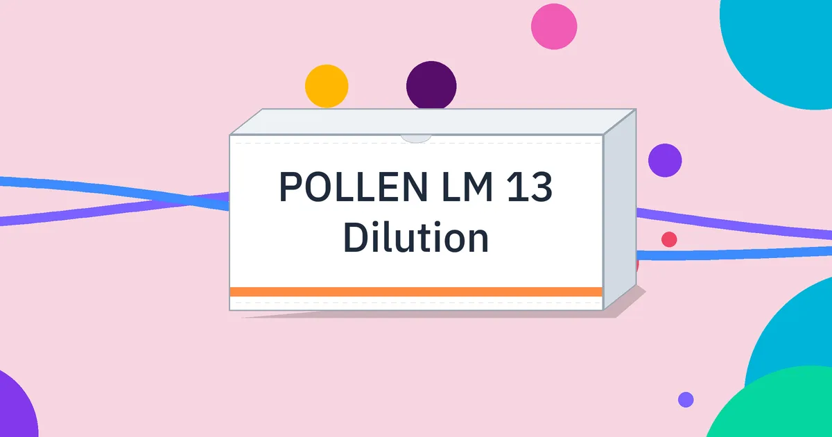 Symbolbild: Packung mit der Aufschrift POLLEN LM 13 Dilution (PZN 13043382) – Verfügbarkeit und Bezug in Apotheken in Frankfurt am Main