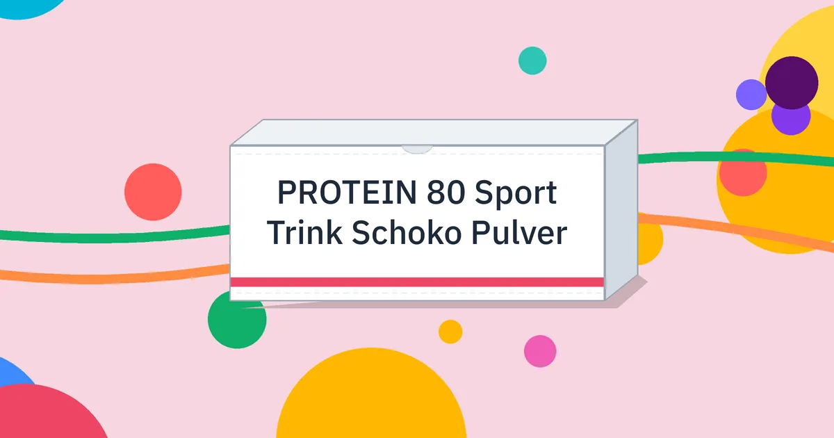 Symbolbild: Packung mit der Aufschrift PROTEIN 80 Sport Trink Schoko Pulver (PZN 07133684) – Verfügbarkeit und Bezug in Apotheken in Frankfurt am Main