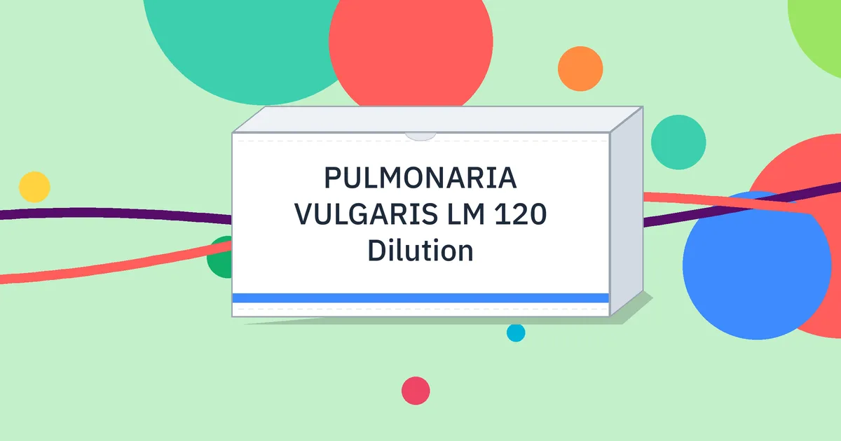 Symbolbild: Packung mit der Aufschrift PULMONARIA VULGARIS LM 120 Dilution (PZN 13671144) – Verfügbarkeit und Bezug in Apotheken in Frankfurt am Main