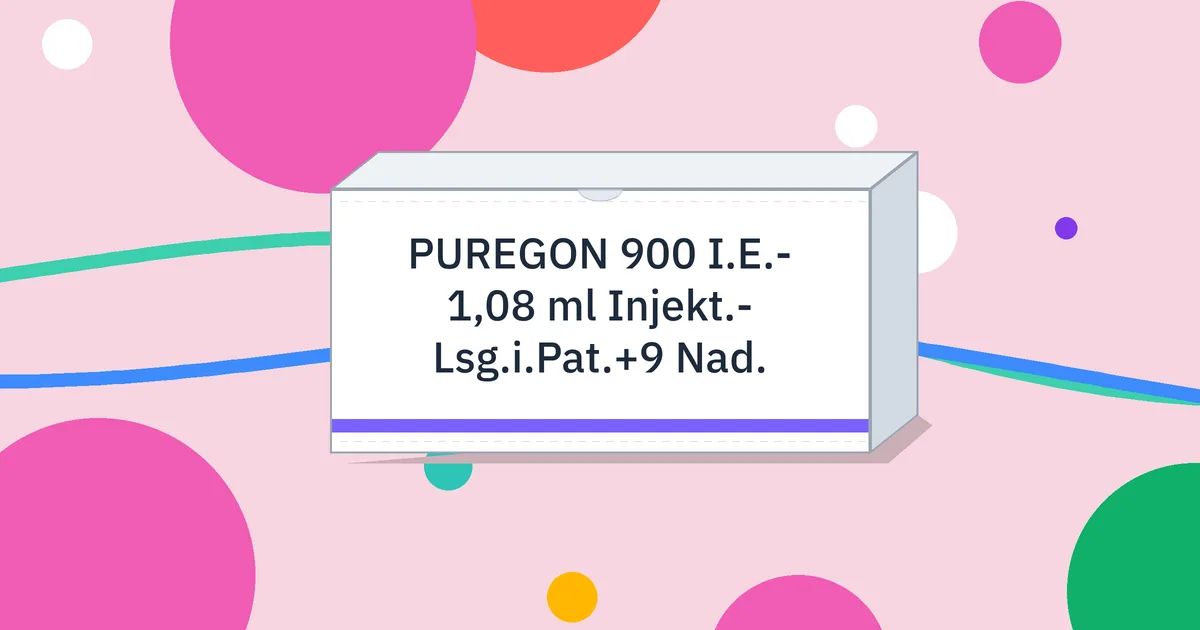 Symbolbild: Packung mit der Aufschrift PUREGON 900 I.E.-1,08 ml Injekt.-Lsg.i.Pat.+9 Nad. (PZN 04962457) – Verfügbarkeit und Bezug in Apotheken in Frankfurt am Main