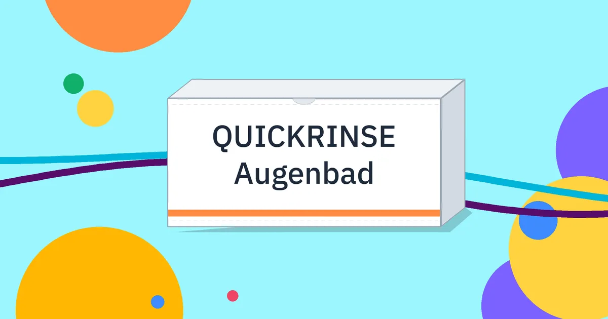 Symbolbild: Packung mit der Aufschrift QUICKRINSE Augenbad (PZN 10066336) – Verfügbarkeit und Bezug in Apotheken in Frankfurt am Main