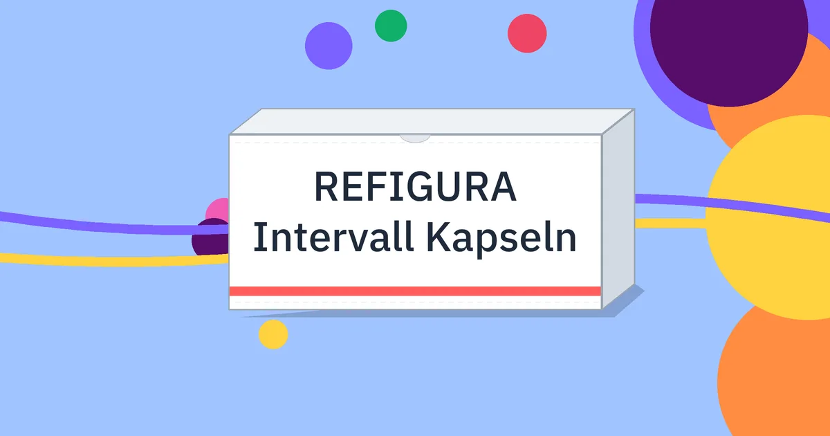 Symbolbild: Packung mit der Aufschrift REFIGURA Intervall Kapseln (PZN 17839913) – Verfügbarkeit und Bezug in Apotheken in Frankfurt am Main