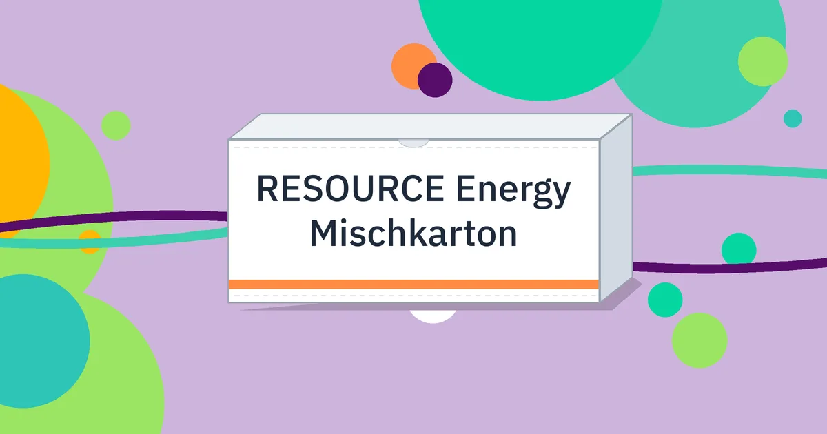 Symbolbild: Packung mit der Aufschrift RESOURCE Energy Mischkarton (PZN 20518319) – Verfügbarkeit und Bezug in Apotheken in Frankfurt am Main