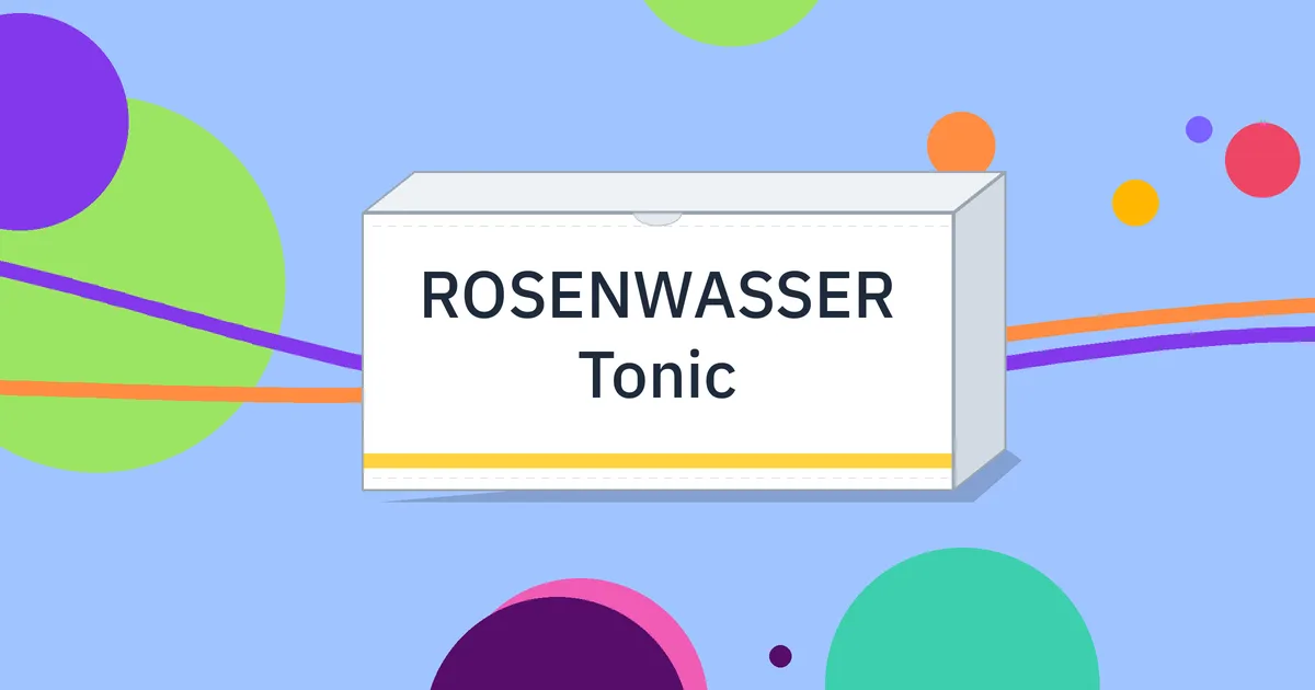 Symbolbild: Packung mit der Aufschrift ROSENWASSER Tonic (PZN 20341795) – Verfügbarkeit und Bezug in Apotheken in Frankfurt am Main