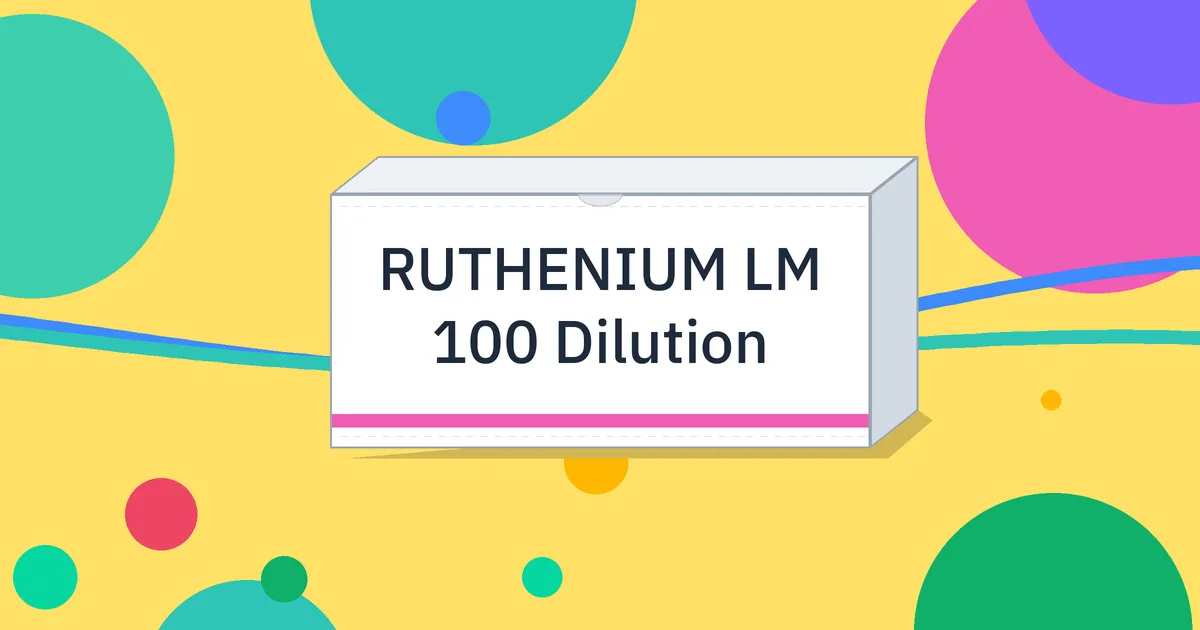 Symbolbild: Packung mit der Aufschrift RUTHENIUM LM 100 Dilution (PZN 13174434) – Verfügbarkeit und Bezug in Apotheken in Frankfurt am Main
