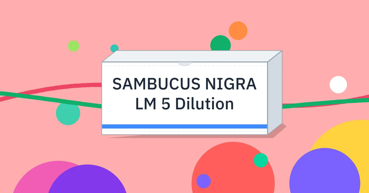 Symbolbild: Packung mit der Aufschrift SAMBUCUS NIGRA LM 5 Dilution (PZN 13181204) – Verfügbarkeit und Bezug in Apotheken in Frankfurt am Main