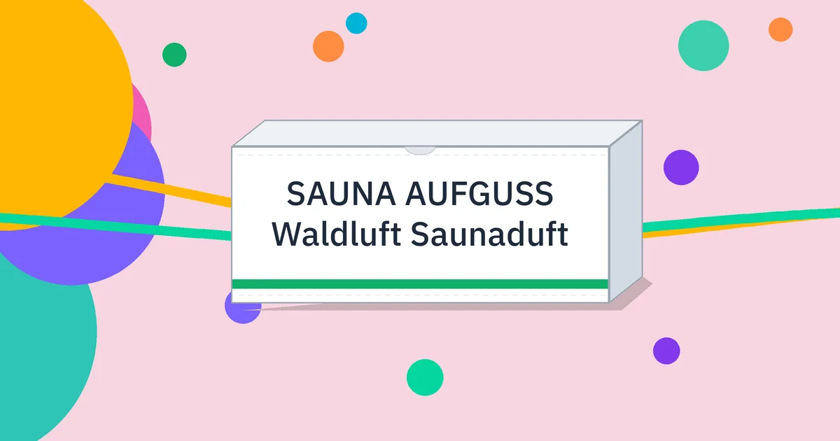 Symbolbild: Packung mit der Aufschrift SAUNA AUFGUSS Waldluft Saunaduft (PZN 20106120) – Verfügbarkeit und Bezug in Apotheken in Frankfurt am Main