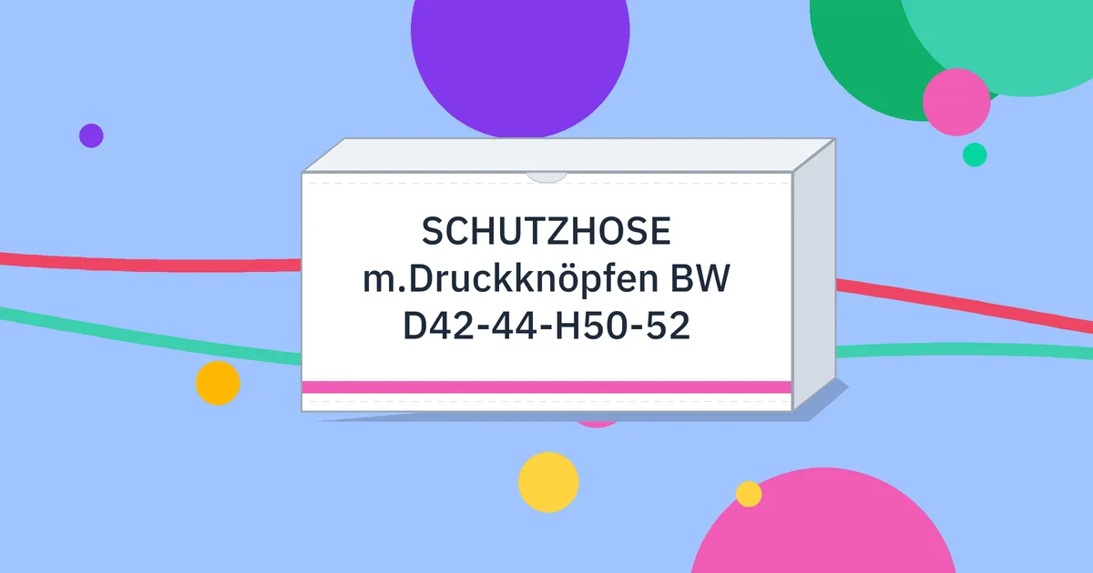 Symbolbild: Packung mit der Aufschrift SCHUTZHOSE m.Druckknöpfen BW D42-44-H50-52 (PZN 03987691) – Verfügbarkeit und Bezug in Apotheken in Frankfurt am Main