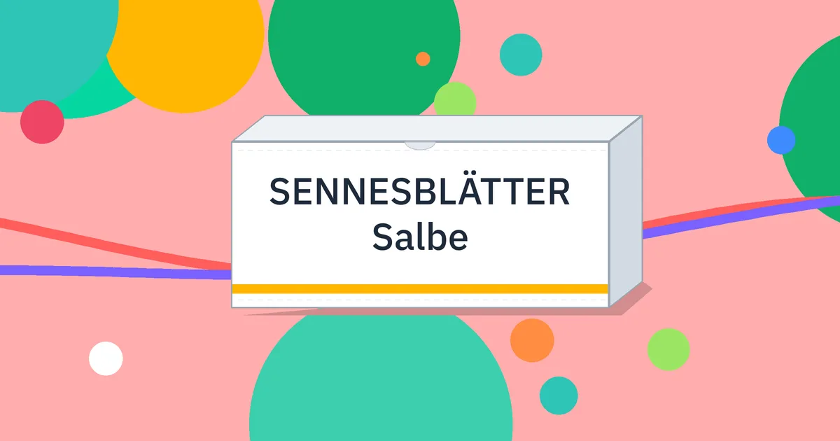 Symbolbild: Packung mit der Aufschrift SENNESBLÄTTER Salbe (PZN 17377387) – Verfügbarkeit und Bezug in Apotheken in Frankfurt am Main