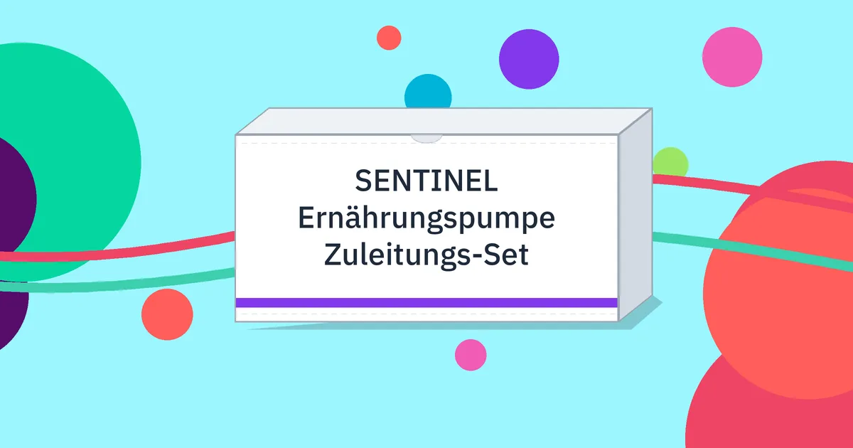 Symbolbild: Packung mit der Aufschrift SENTINEL Ernährungspumpe Zuleitungs-Set (PZN 05748737) – Verfügbarkeit und Bezug in Apotheken in Frankfurt am Main