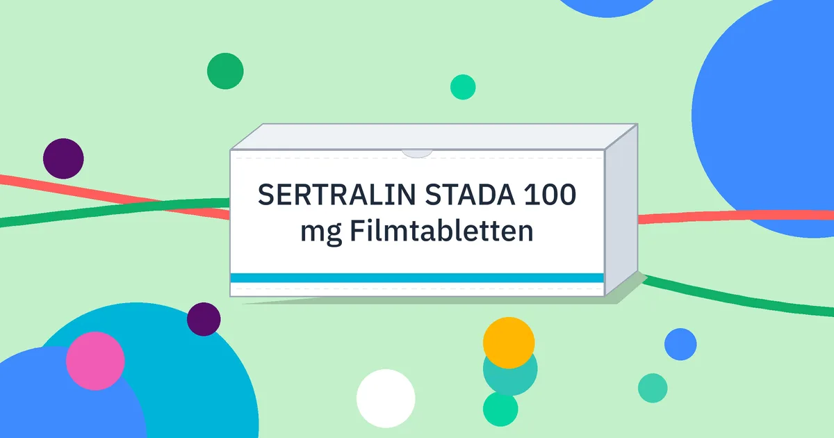 Symbolbild: Packung mit der Aufschrift SERTRALIN STADA 100 mg Filmtabletten (PZN 04191712) – Verfügbarkeit und Bezug in Apotheken in Frankfurt am Main