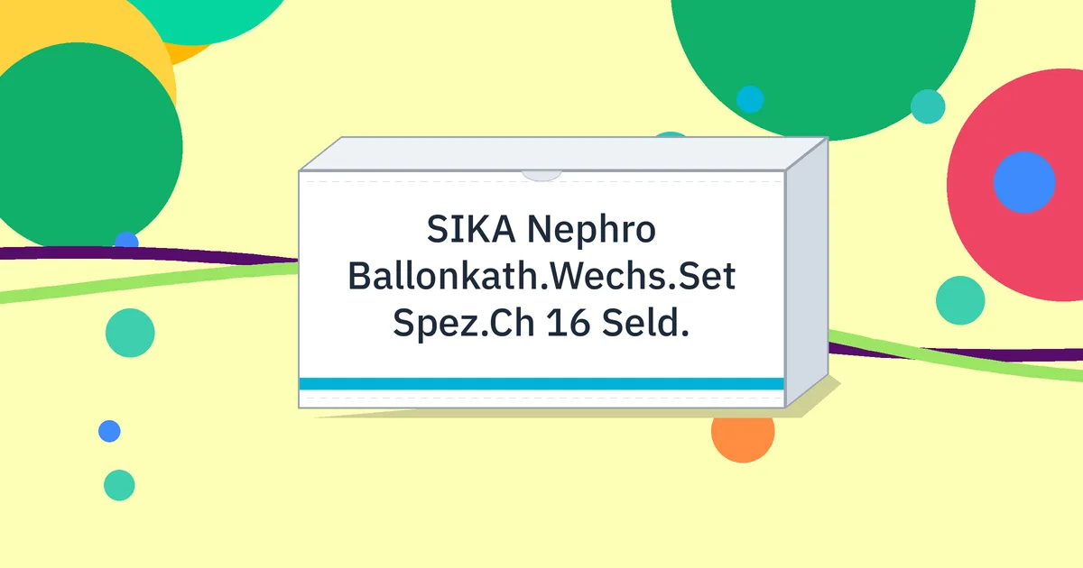 Symbolbild: Packung mit der Aufschrift SIKA Nephro Ballonkath.Wechs.Set Spez.Ch 16 Seld. (PZN 03409511) – Verfügbarkeit und Bezug in Apotheken in Frankfurt am Main