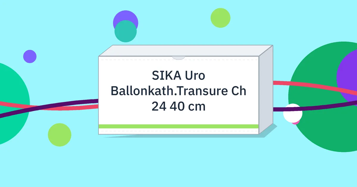 Symbolbild: Packung mit der Aufschrift SIKA Uro Ballonkath.Transure Ch 24 40 cm (PZN 03407506) – Verfügbarkeit und Bezug in Apotheken in Frankfurt am Main