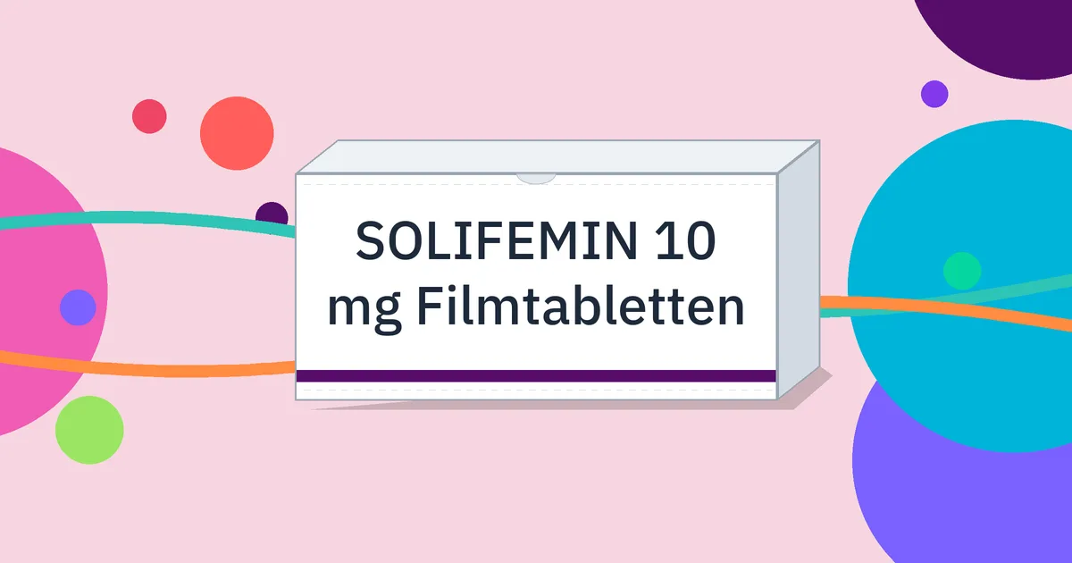 Symbolbild: Packung mit der Aufschrift SOLIFEMIN 10 mg Filmtabletten (PZN 15571398) – Verfügbarkeit und Bezug in Apotheken in Frankfurt am Main