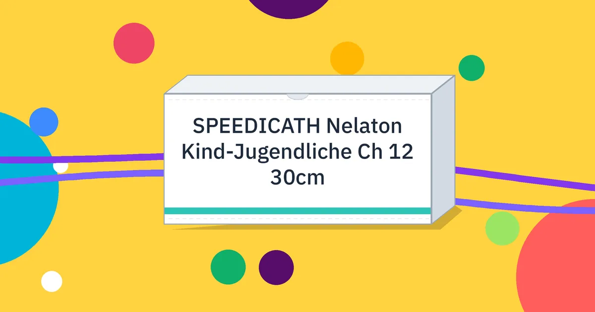Symbolbild: Packung mit der Aufschrift SPEEDICATH Nelaton Kind-Jugendliche Ch 12 30cm (PZN 09712044) – Verfügbarkeit und Bezug in Apotheken in Frankfurt am Main