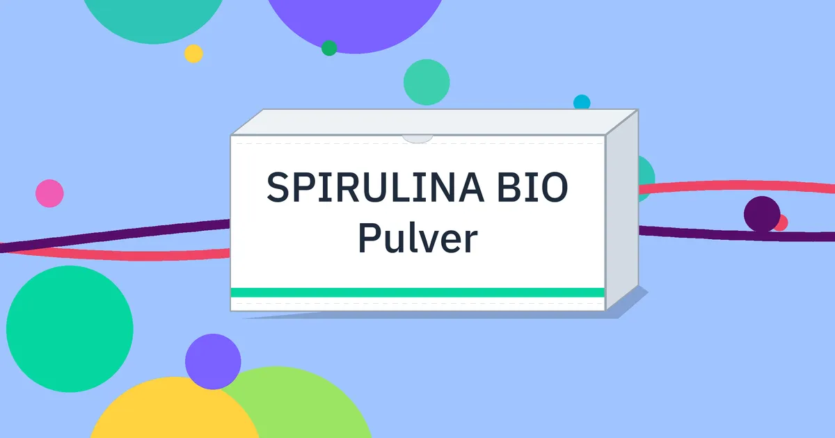 Symbolbild: Packung mit der Aufschrift SPIRULINA BIO Pulver (PZN 13570555) – Verfügbarkeit und Bezug in Apotheken in Frankfurt am Main