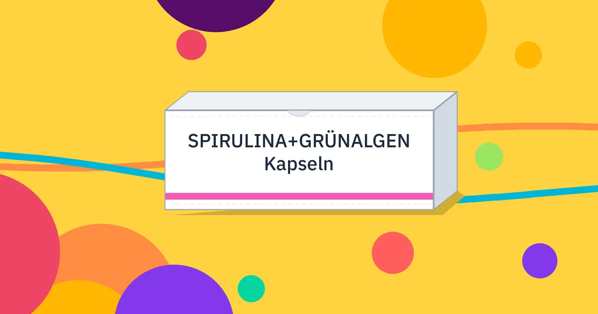 Symbolbild: Packung mit der Aufschrift SPIRULINA+GRÜNALGEN Kapseln (PZN 04012508) – Verfügbarkeit und Bezug in Apotheken in Frankfurt am Main