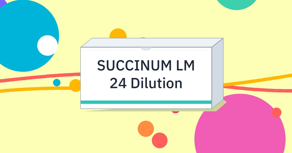 Symbolbild: Packung mit der Aufschrift SUCCINUM LM 24 Dilution (PZN 13208742) – Verfügbarkeit und Bezug in Apotheken in Frankfurt am Main