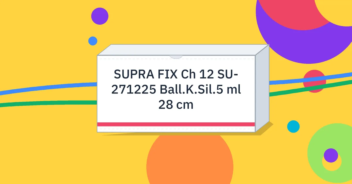 Symbolbild: Packung mit der Aufschrift SUPRA FIX Ch 12 SU-271225 Ball.K.Sil.5 ml 28 cm (PZN 00445535) – Verfügbarkeit und Bezug in Apotheken in Frankfurt am Main