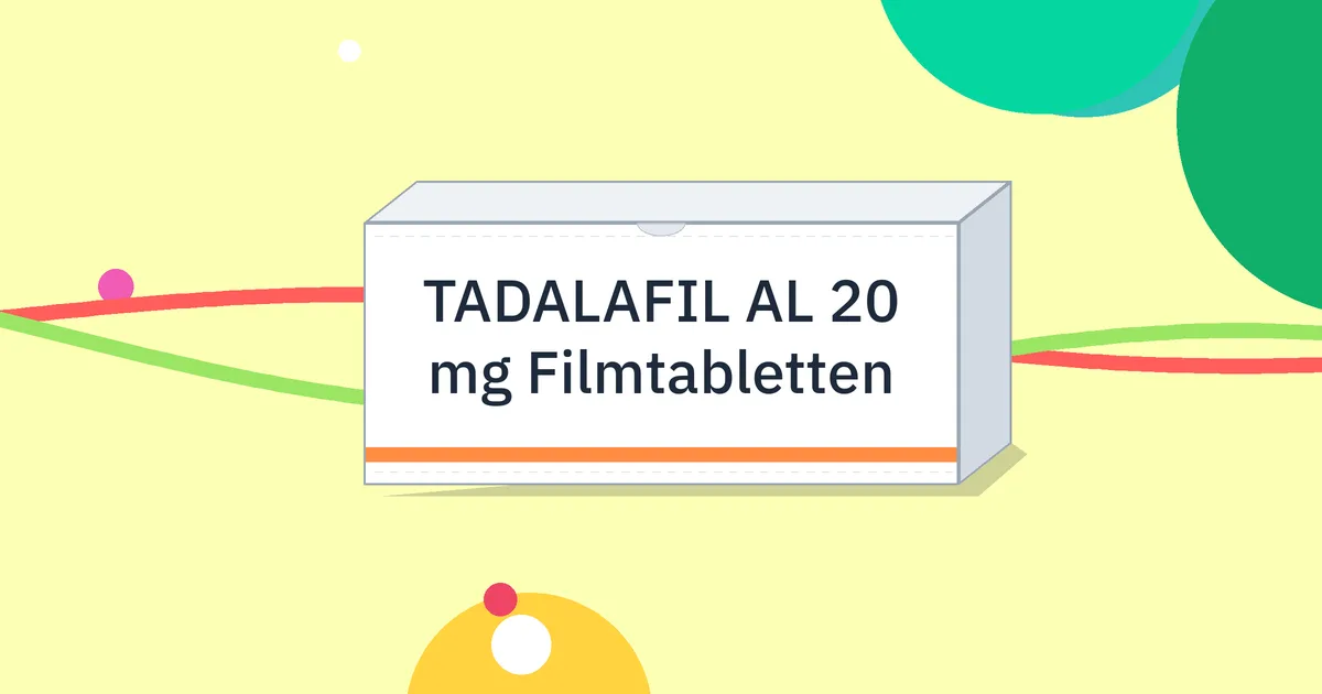 Symbolbild: Packung mit der Aufschrift TADALAFIL AL 20 mg Filmtabletten (PZN 13231913) – Verfügbarkeit und Bezug in Apotheken in Frankfurt am Main