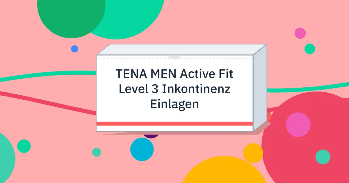 Symbolbild: Packung mit der Aufschrift TENA MEN Active Fit Level 3 Inkontinenz Einlagen (PZN 18852927) – Verfügbarkeit und Bezug in Apotheken in Frankfurt am Main