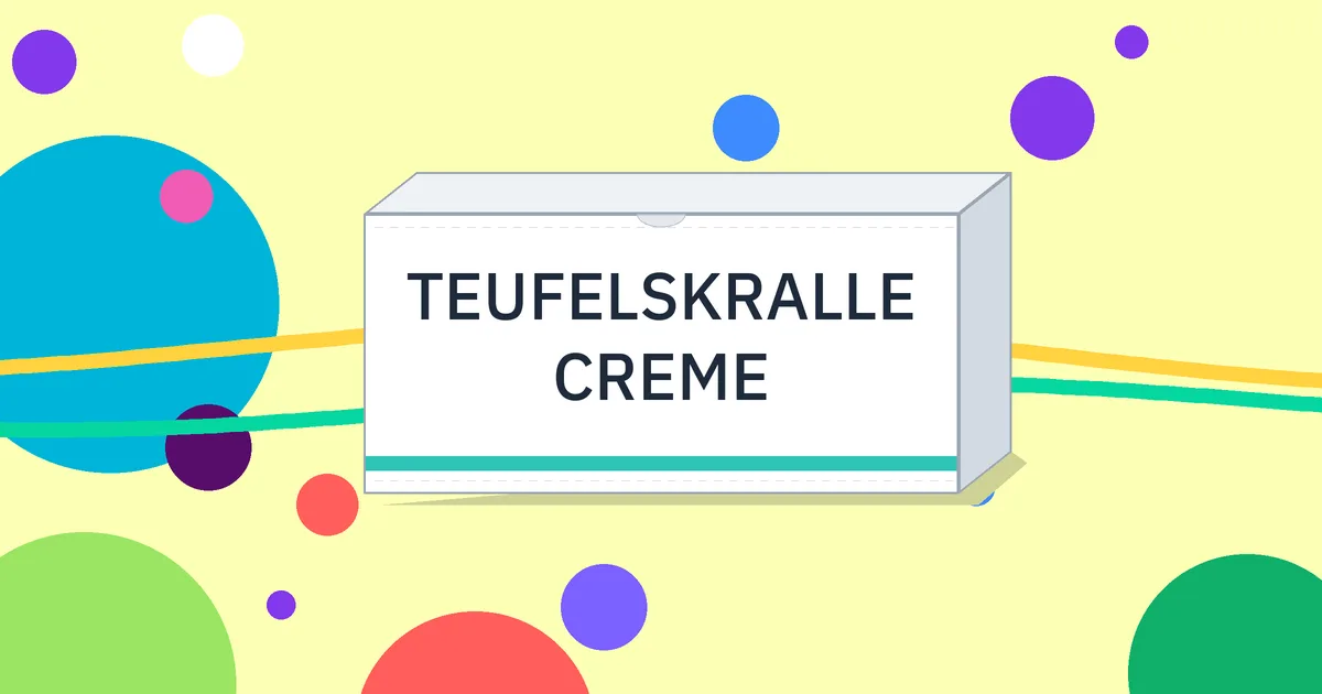 Symbolbild: Packung mit der Aufschrift TEUFELSKRALLE CREME (PZN 04709310) – Verfügbarkeit und Bezug in Apotheken in Frankfurt am Main