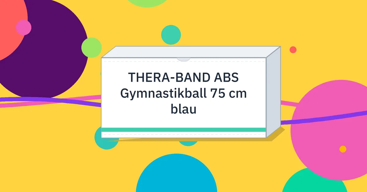 Symbolbild: Packung mit der Aufschrift THERA-BAND ABS Gymnastikball 75 cm blau (PZN 00513567) – Verfügbarkeit und Bezug in Apotheken in Frankfurt am Main