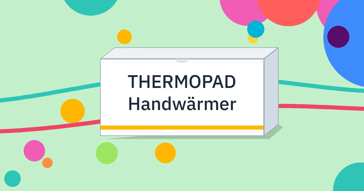 Symbolbild: Packung mit der Aufschrift THERMOPAD Handwärmer (PZN 09527714) – Verfügbarkeit und Bezug in Apotheken in Frankfurt am Main