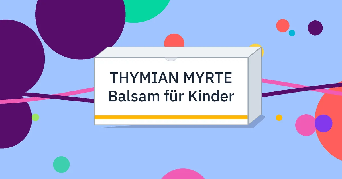 Symbolbild: Packung mit der Aufschrift THYMIAN MYRTE Balsam für Kinder (PZN 18830937) – Verfügbarkeit und Bezug in Apotheken in Frankfurt am Main