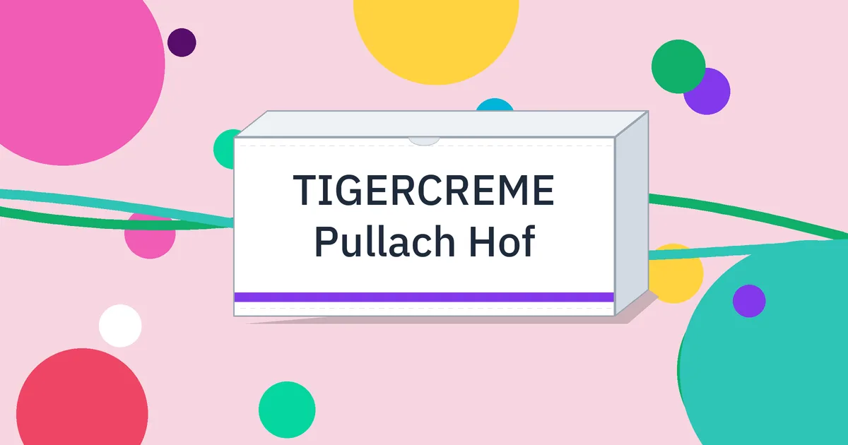 Symbolbild: Packung mit der Aufschrift TIGERCREME Pullach Hof (PZN 13584356) – Verfügbarkeit und Bezug in Apotheken in Frankfurt am Main
