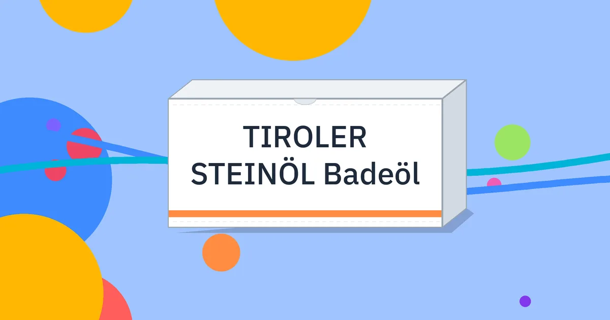Symbolbild: Packung mit der Aufschrift TIROLER STEINÖL Badeöl (PZN 01529010) – Verfügbarkeit und Bezug in Apotheken in Frankfurt am Main