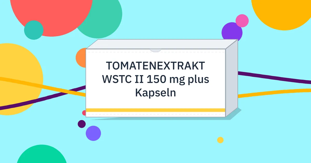 Symbolbild: Packung mit der Aufschrift TOMATENEXTRAKT WSTC II 150 mg plus Kapseln (PZN 17304945) – Verfügbarkeit und Bezug in Apotheken in Frankfurt am Main