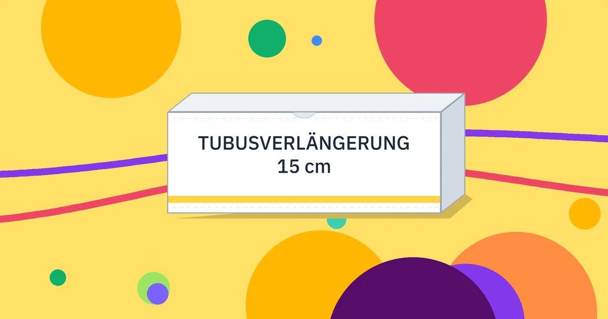 Symbolbild: Packung mit der Aufschrift TUBUSVERLÄNGERUNG 15 cm (PZN 10412560) – Verfügbarkeit und Bezug in Apotheken in Frankfurt am Main