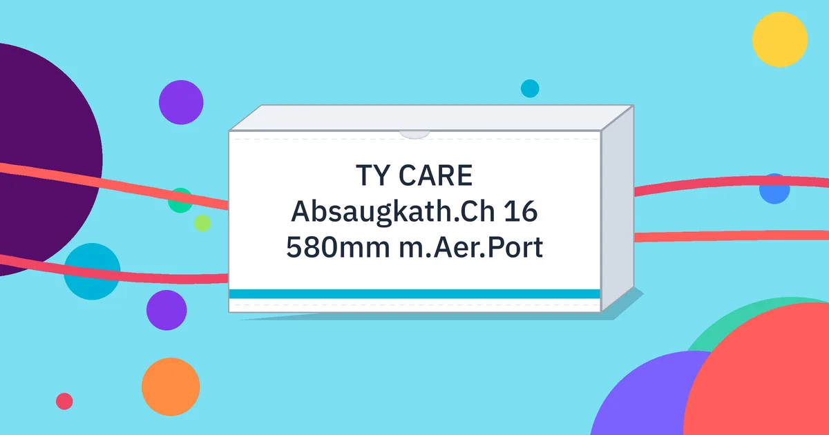 Symbolbild: Packung mit der Aufschrift TY CARE Absaugkath.Ch 16 580mm m.Aer.Port (PZN 00812198) – Verfügbarkeit und Bezug in Apotheken in Frankfurt am Main