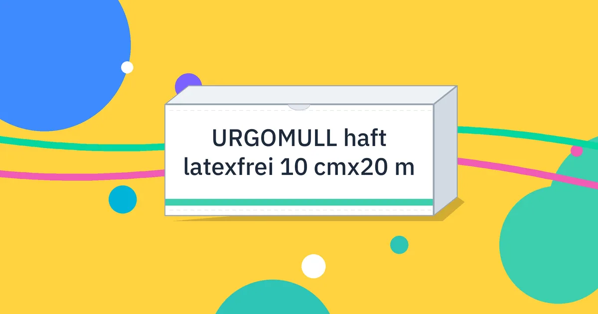 Symbolbild: Packung mit der Aufschrift URGOMULL haft latexfrei 10 cmx20 m (PZN 01832323) – Verfügbarkeit und Bezug in Apotheken in Frankfurt am Main